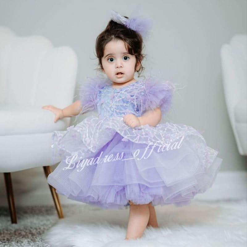 9M-12yrs Sleeveless butterfly Dreamy Princess Puff Dress Fairy Flower ...