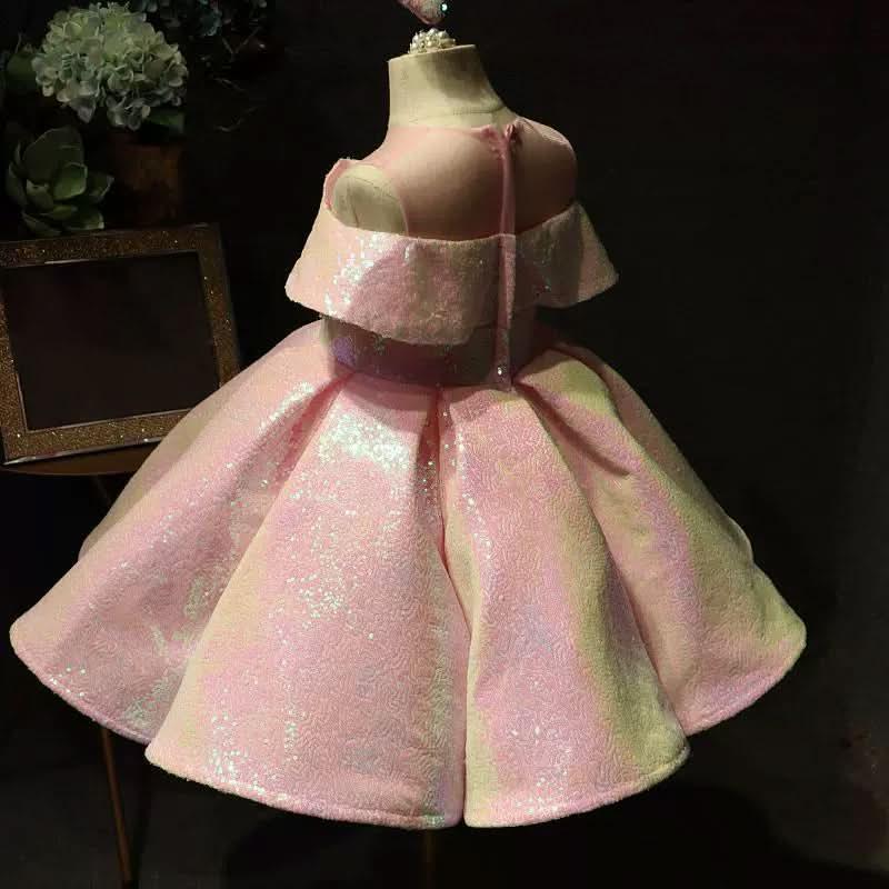 3-12 years old pink short girls stage host dance performance girl prin ...