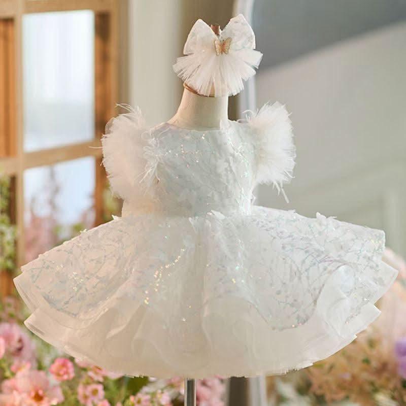 9M-12yrs Sleeveless butterfly Dreamy Princess Puff Dress Fairy Flower ...