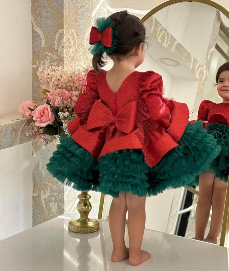Christmas dresses for ages 0-12, red dresses, dresses for girls in pho ...